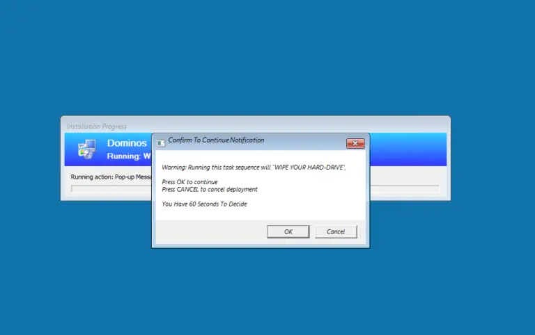 How To Display Custom Pop-up Message Box In SCCM Task Sequence How To Display Custom Pop-up Message Box In SCCM Task Sequence