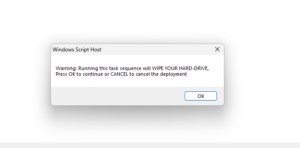 How To Display Custom Pop-up Message Box In SCCM Task Sequence